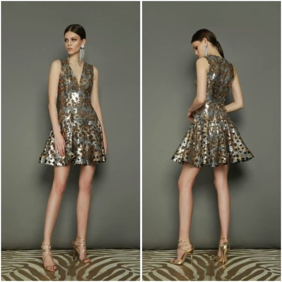 Bronx and Banco | Dresses | Nwt Bronx Banco Nina Gold Sequin Mini Dress ...